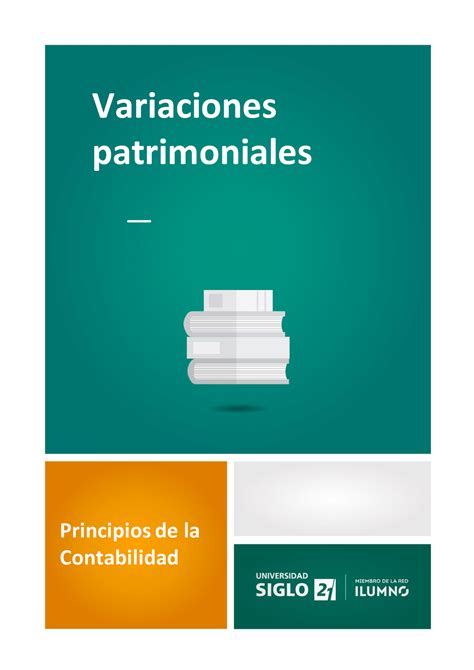 Módulo 2 Lectura 3 Variaciones patrimoniales Principios de la