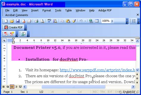 How To Convert Doc To Bitmap Image Using Document Converter VeryPDF