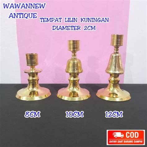 Jual Tempat Lilin Aromaterapi Kuningan Antik Murah Candle Holder 12cm