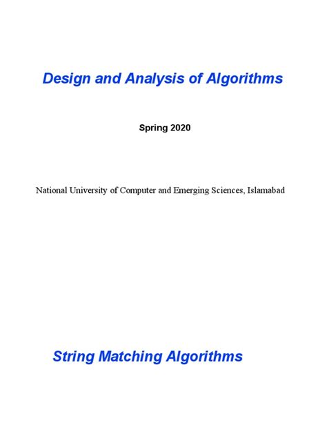 string matching algorithms download free pdf string computer science formalism deductive