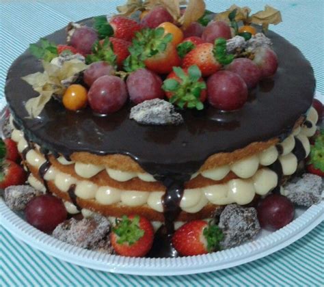 Naked Cake Palha Italiana Naked Cake Desserts Cake