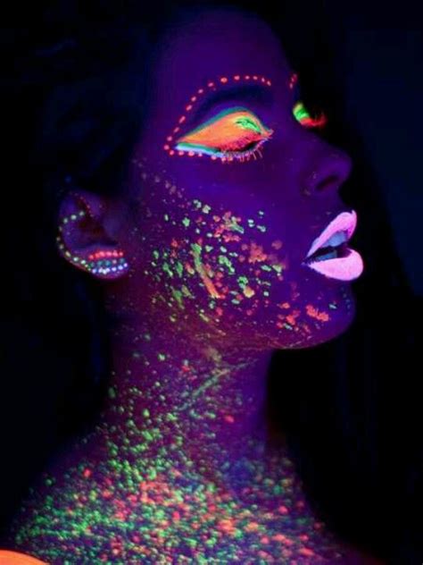 Glow In The Dark Dark Makeup Glowing Makeup Rave Makeup