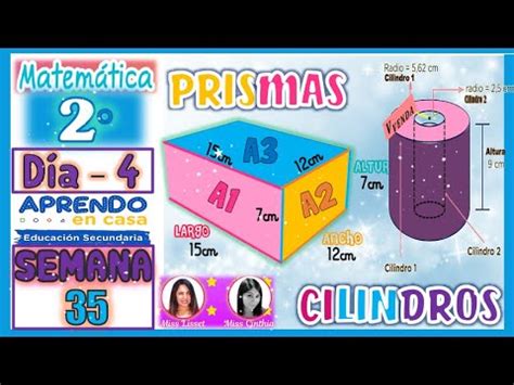 2do DÍA 4 SEMAN 35 PRISMAS Y CILINDROS ÁREA Y VOLUMEN MATEMÁTICA