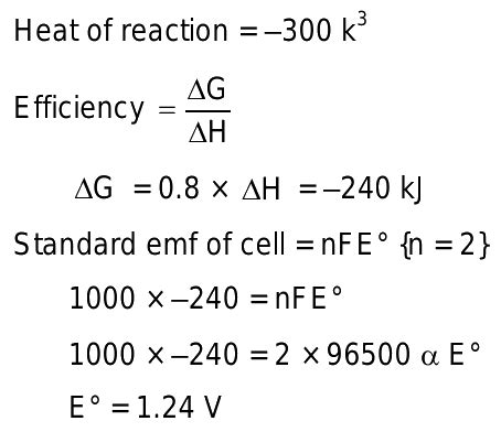 The Efficiency Of Fuel Cell Is 80