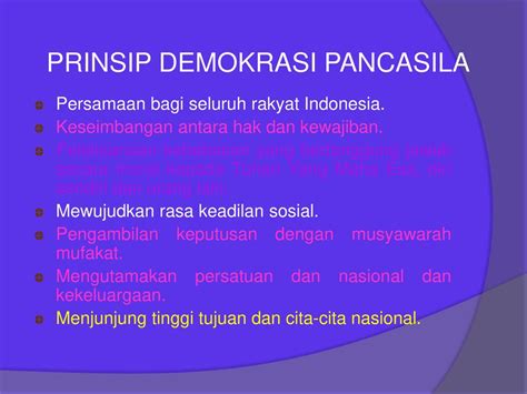 Jelaskan Prinsip Demokrasi Pancasila Ujian