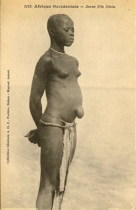 Lot Antique Vintage Photo Gravure Pc African Nude Woman