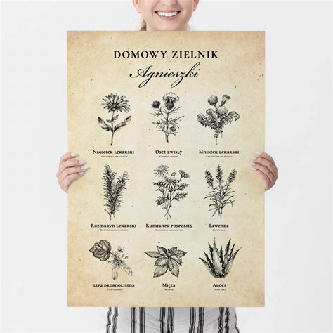 Du Y Plakat Domowy Zielnik Prezent Dla Zielarza