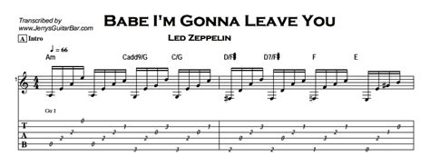 Led Zeppelin Babe Im Gonna Leave You Guitar Lesson JGB