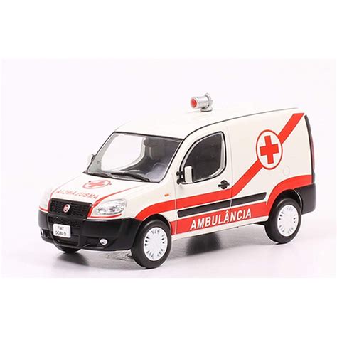 Miniatura Veículos de Serviço do Brasil edição 69 Fiat Doblô Ambulância