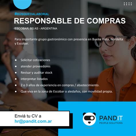 Nuevas Oportunidades De Empleo Responsable De Compras En Pandit