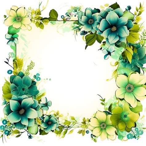 Premium Ai Image Elegant Floral With Soft Flowers Watercolor Blue