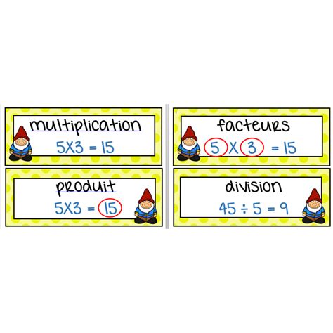 Vocabulaire sur les opérations