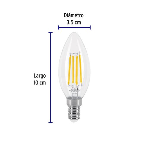 48254 LED V4F4C TRUPER Volteck Lámpara LED tipo vela 4 W con