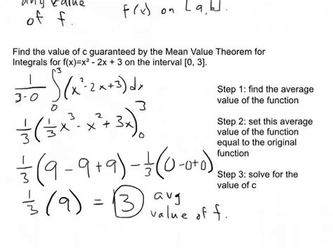 lesson 4 12c mean value theorem for integrals youtube