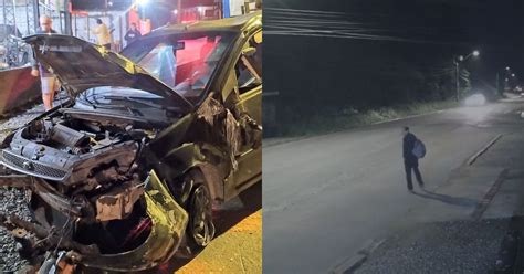 VÍDEO Homem é atropelado após motorista embriagado perder controle de