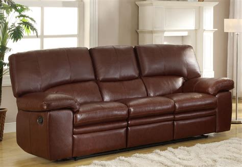 Homelegance Kendrick Double Recliner Sofa Brown Bonded Leather