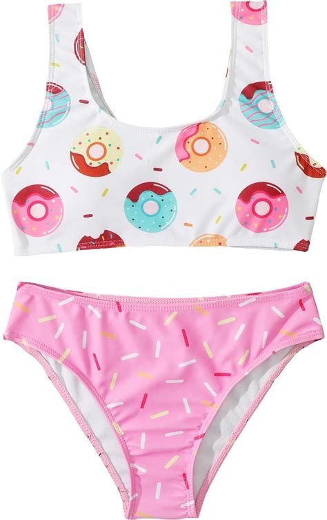 Amazon Milumia Girl Two Piece Bikini Sets Donuts Print Scoop Neck