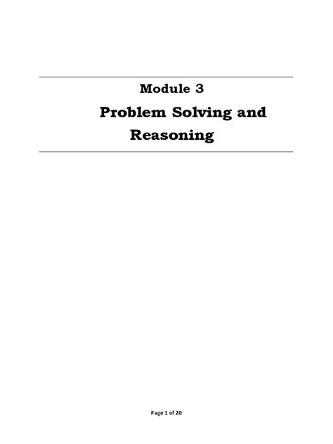 module 3 problem solving and reasoning download free pdf inductive reasoning reason