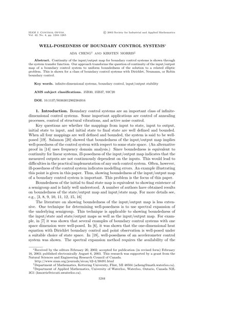 pdf well posedness of boundary control systems