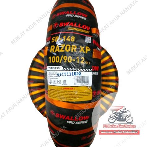 Jual Ban Swallow Razor XP 100 90 Ring 12 Tubeless Free Pentil Di Lapak