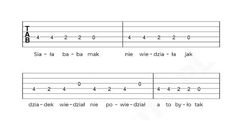 siała baba mak jak zagrać na gitarze Proste nuty Zacznij grać na