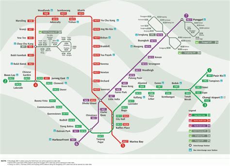 Singapore MRT Map 2006 MRT Map Of Singapore