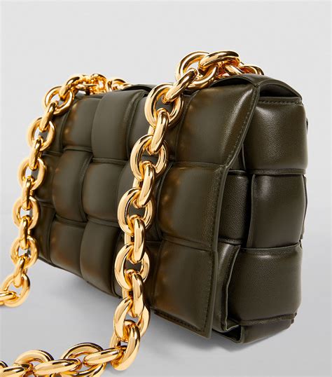 Bottega Veneta Green Leather Chain Cassette Cross Body Bag Harrods Uk