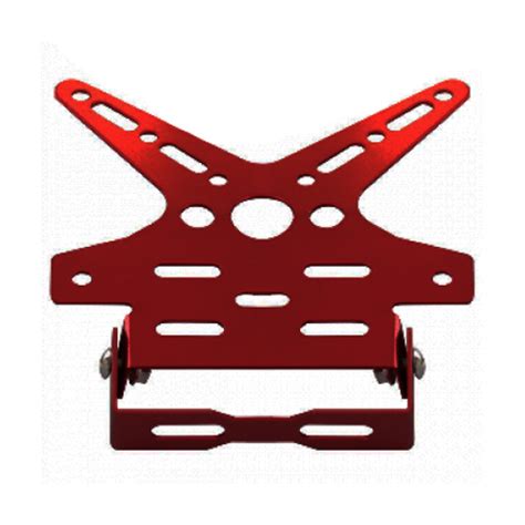 Motometa Detalles Porta Placa Para Motocicleta Roja Universal