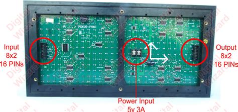 p10 led display panel interface with avr atmega8 avr microcontroller based projects digital