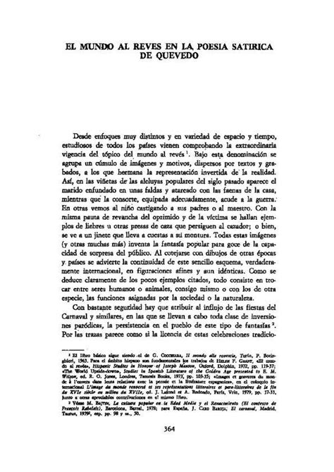 El mundo al revés en la poesía satírica de Quevedo Carlos Vaíllo