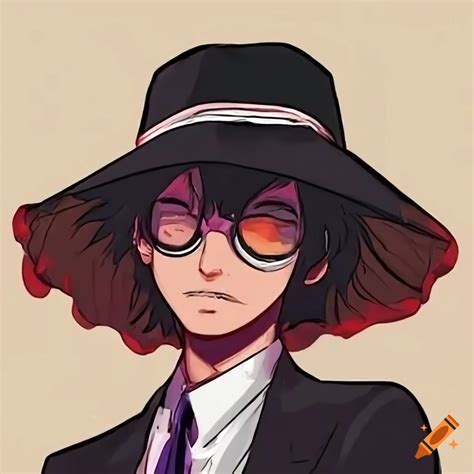 Stylish Man In Black Suit And Bucket Hat On Craiyon