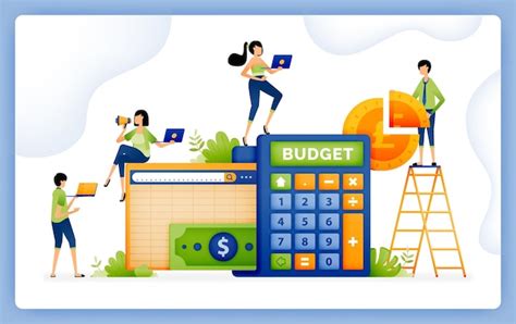 Premium Vector Illustration Of Making Budgeting And Financial