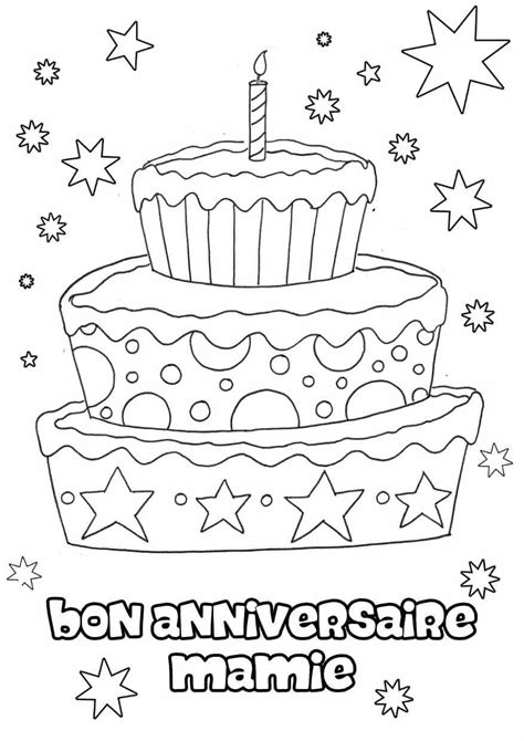 Anniversaire Mamie Rayons De Couleurs Imprimez Et Coloriez 123cartes
