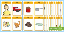 Cvc Words Read And Reveal Cards A English Resource Twinkl