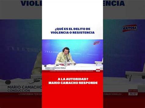 Qué es el delito de violencia o resistencia a la autoridad Mario
