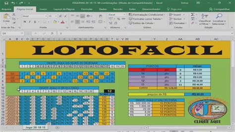 Planilha Lotofacil 20 Dezenas Em 64 Jogos YouTube