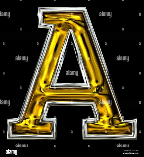 D Rendering Uppercase Letter A Crisp High Resolution Abc Render