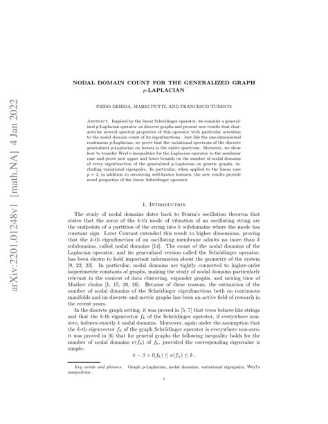 pdf nodal domain count for the generalized graph p laplacian