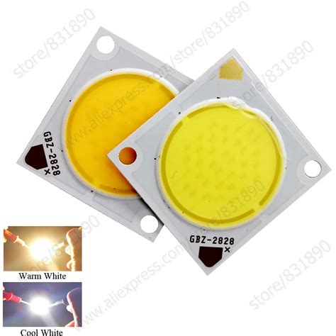 High Power LED Chip 15W 20W 30W 40W 50W COB Beads 110LM W 28x28mm