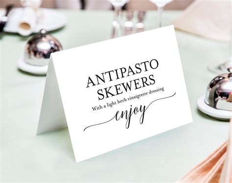 Buffet Food Labels Templates