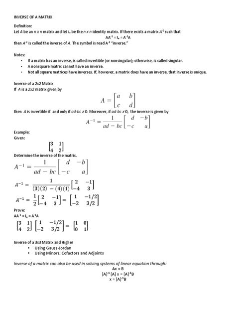 methods for finding the inverse of a matrix and their applications in solving systems of linear