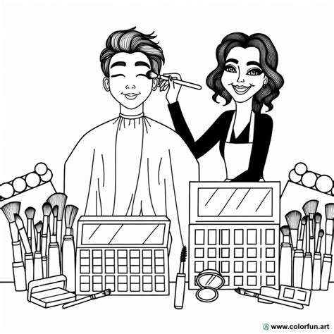 Disegno Da Colorare Trucco Artistico Scarica O Stampa Gratuitamente