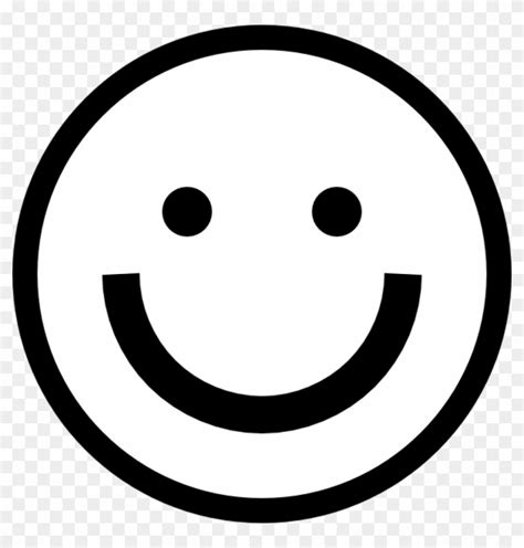 Smiley Face Black And White Smiley Face Clip Art At Happy Emoji Black