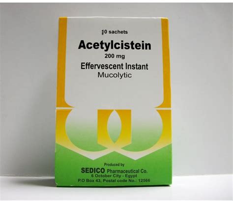 Acetylcistein 200mg Sachets Rosheta Kuwait