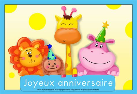 Carte Anniversaire Enfant À Imprimer Tanant