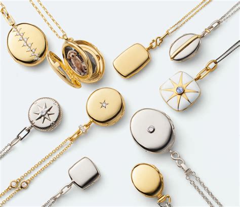 Sterling Silver Locket Gold Locket Silver Lockets Locket Necklace