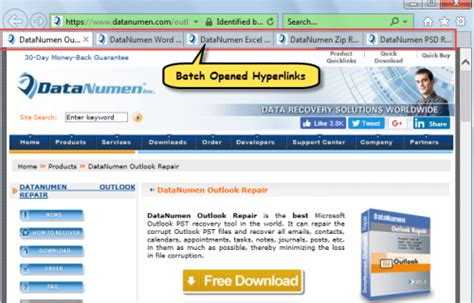 how to batch open all hyperlinks with a specific domain in your outlook email