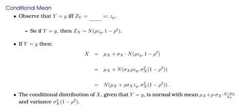 Solved Conditional Mean Of Bivariate Normal Distribution Chegg