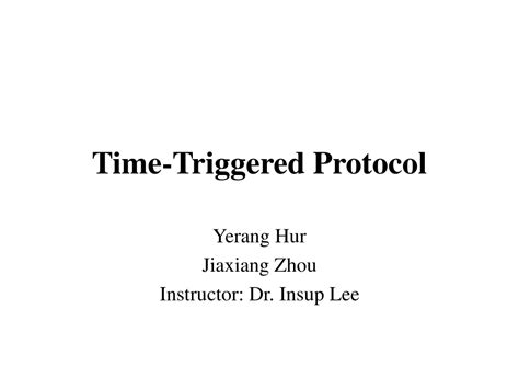 ppt time triggered protocol powerpoint presentation free download id 9179637
