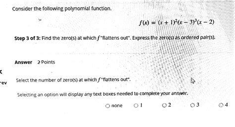 solved consider the following polynomial function f x x